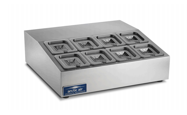 Arctic Air ACP8SQ 28" Eight Pan Compact Counter-Top Prep Unit | Top ...