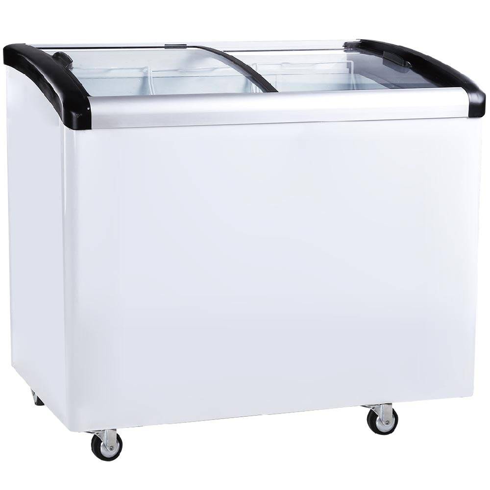 Coldline CA365 50" Curved Sliding Glass Top Lid Display Freezer, 10 Cu ...