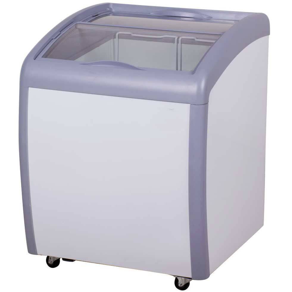 Coldline XS160 26" Curved Glass Top Display Ice Cream Freezer, 6.0 Cu ...