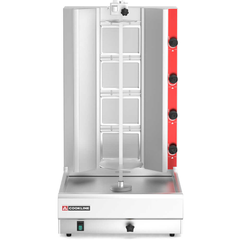 Cookline 4G Gas Vertical Gyro Shawarma Broiler, 52,000 BTU, 120 lb ...
