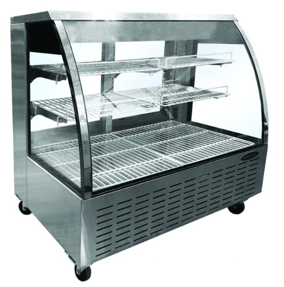 Kool-It KDG-36 35.6" Curved Glass Refrigerated Deli Display Case, 12 c