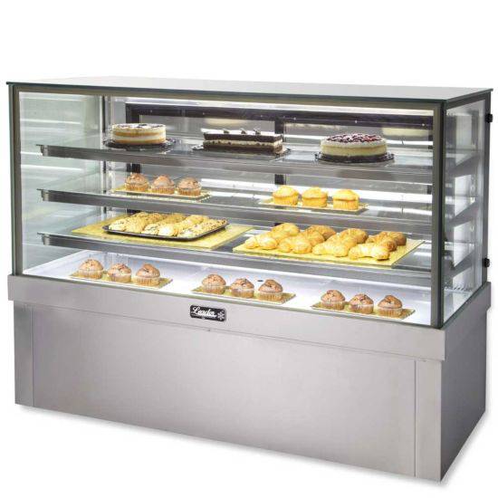 Leader Refrigeration NHBK72-A 72" All Glass Bakery Case with 2 Doors ...