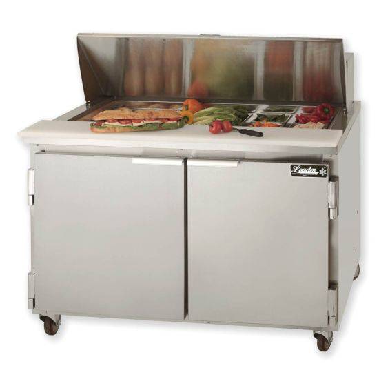 Leader Refrigeration ESLM48 Sandwich Prep Table Cooler, 2 Door and 2 ...