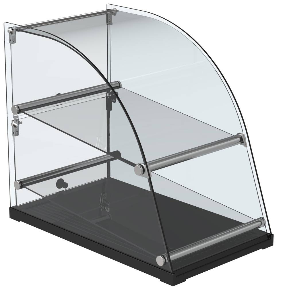 Marchia CA70 14" Curved Glass Extra Deep Countertop Dry Display Case ...