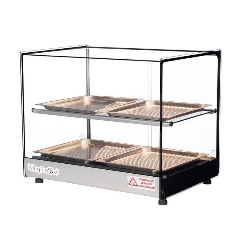 Skyfood FWDS2-22-4P 22" Food Warmer Display Case, Double Shelf 4 Pans ...