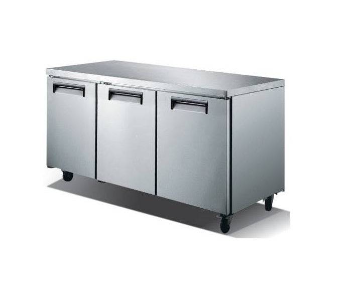 Universal Coolers SC-72-LBI 72" Three Door Undercounter Refrigerator ...