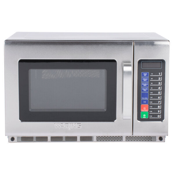 Waring WMO120 Stainless Steel Commercial Microwave with Push Button ...